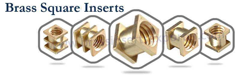 Brass Square Inserts in Export | Square Inserts India